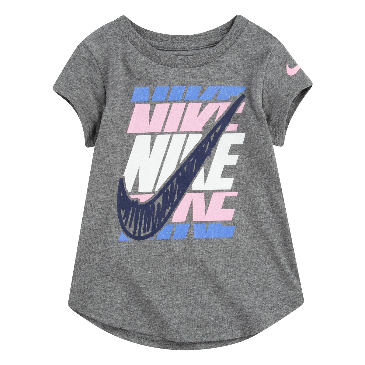 Nike Scribble Block Swoosh Tee Toddlers Grey | Rookie USA